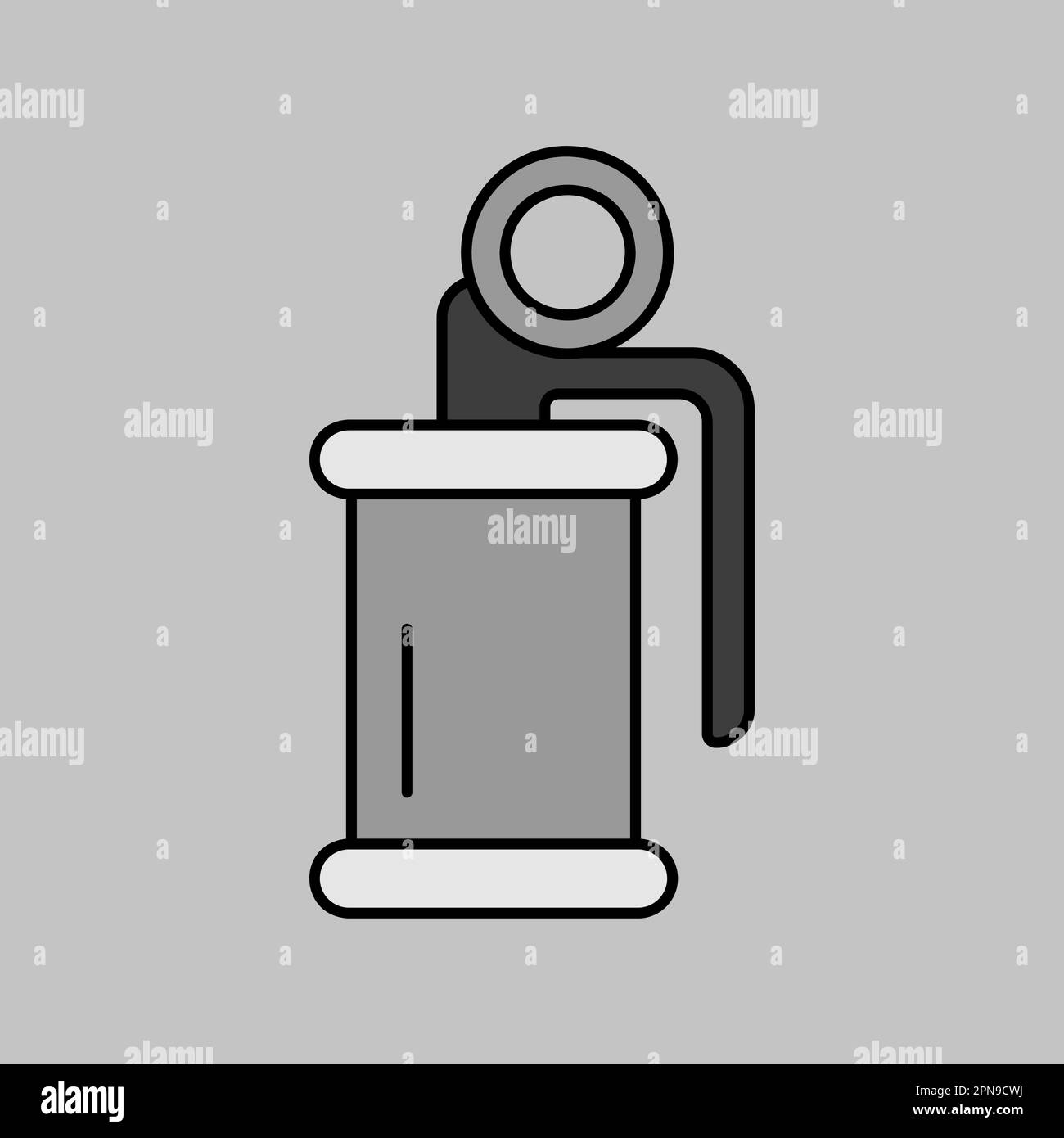 Hand flash grenade of special forces vector isolated icon. Police ...