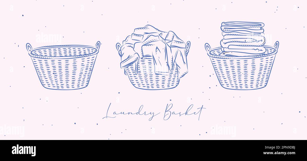 Empty Laundry Basket Clip Art