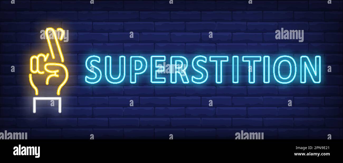 Superstition neon sign Stock Vector Image & Art - Alamy