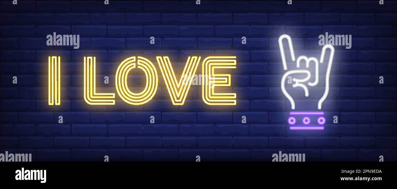 I love you finger symbol Stock Vector Images - Alamy