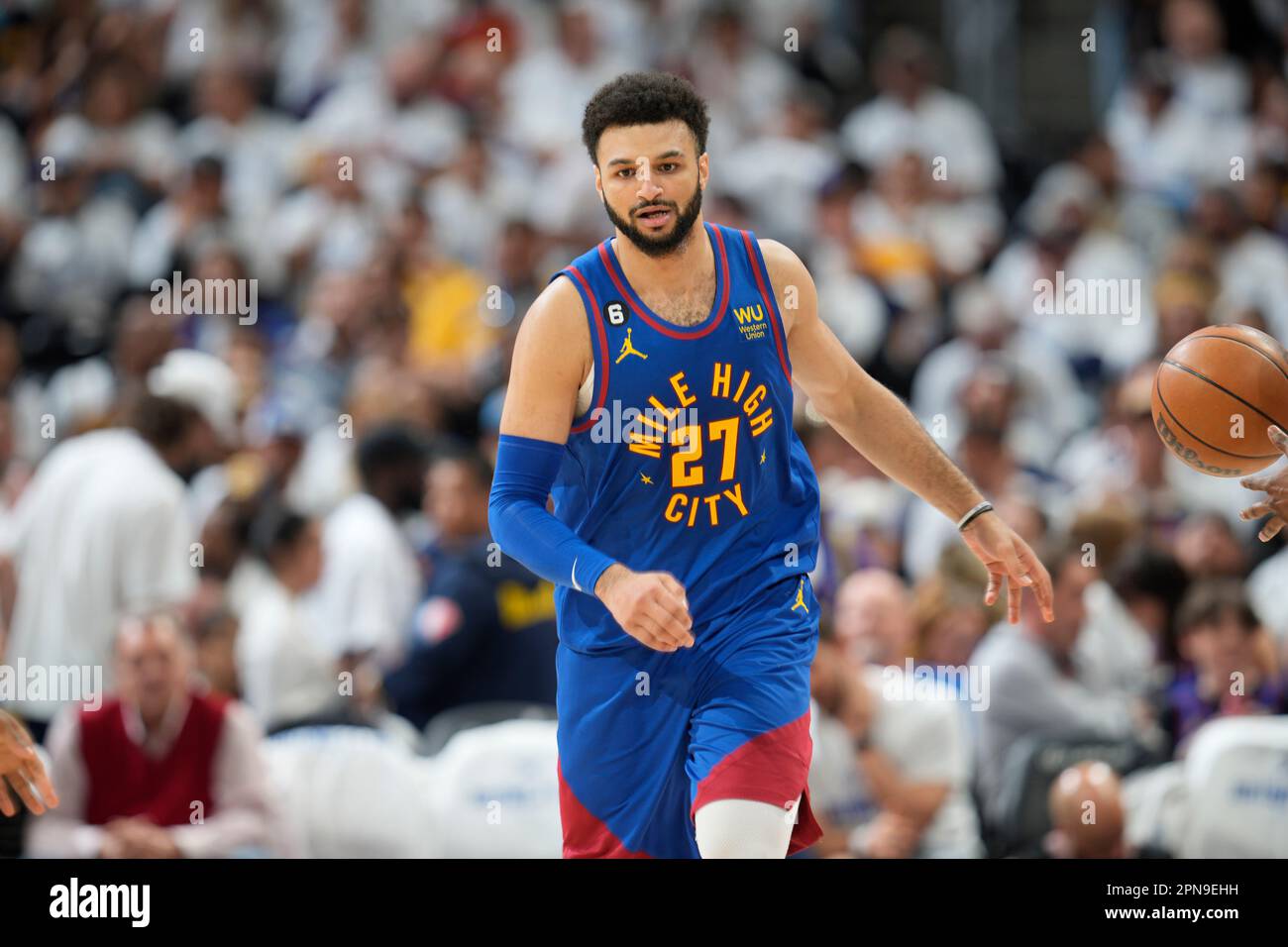 Denver Nuggets guard Jamal Murray (27) in the second half of Game 1 of ...