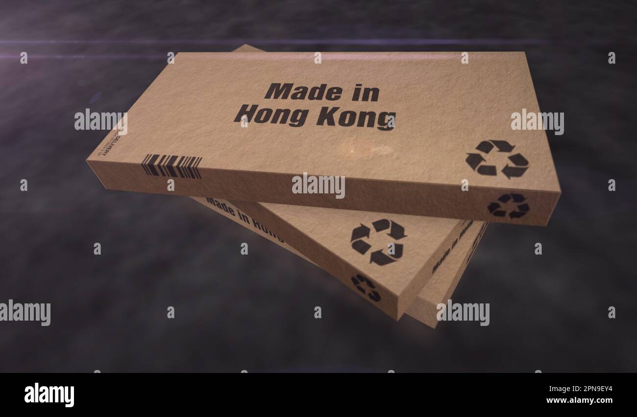 Made in Hong Kong box production line. Manufacturing and delivery ...
