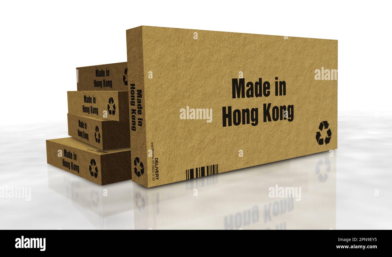 Made in Hong Kong box production line. Manufacturing and delivery ...