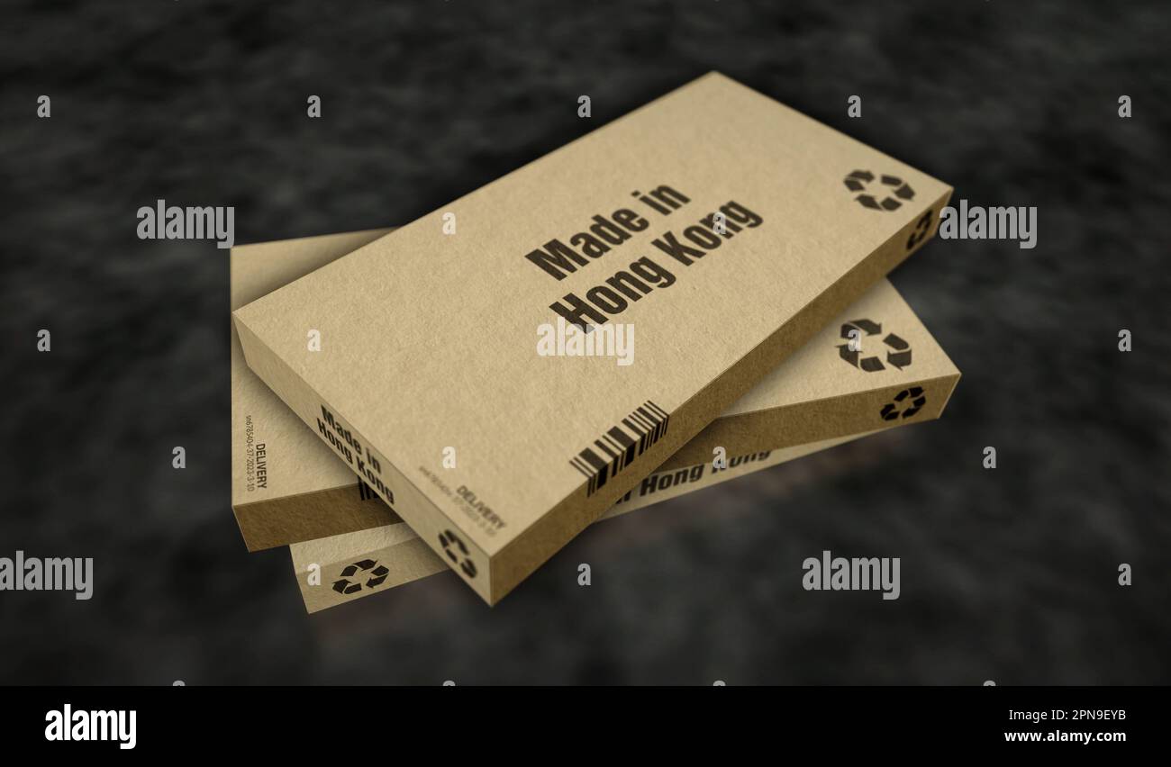 Made in Hong Kong box production line. Manufacturing and delivery ...