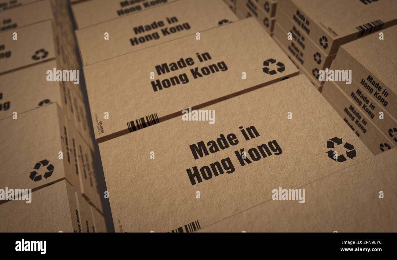 Made in Hong Kong box production line. Manufacturing and delivery ...