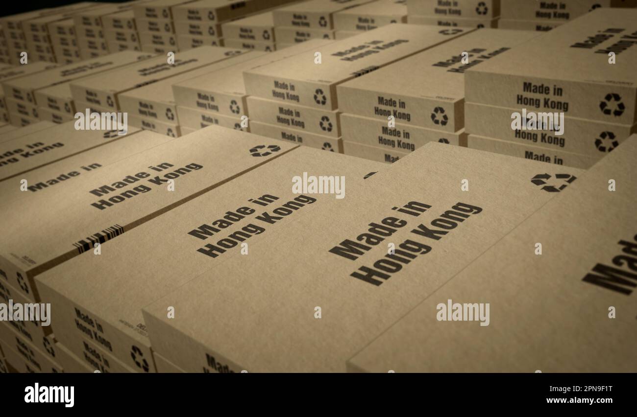 Made in Hong Kong box production line. Manufacturing and delivery ...