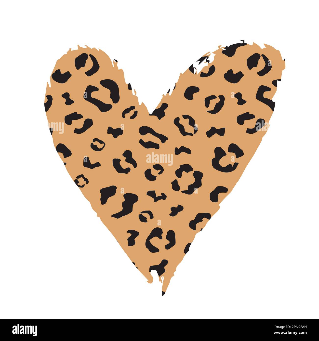 Cheetah Print Heart Clip Art