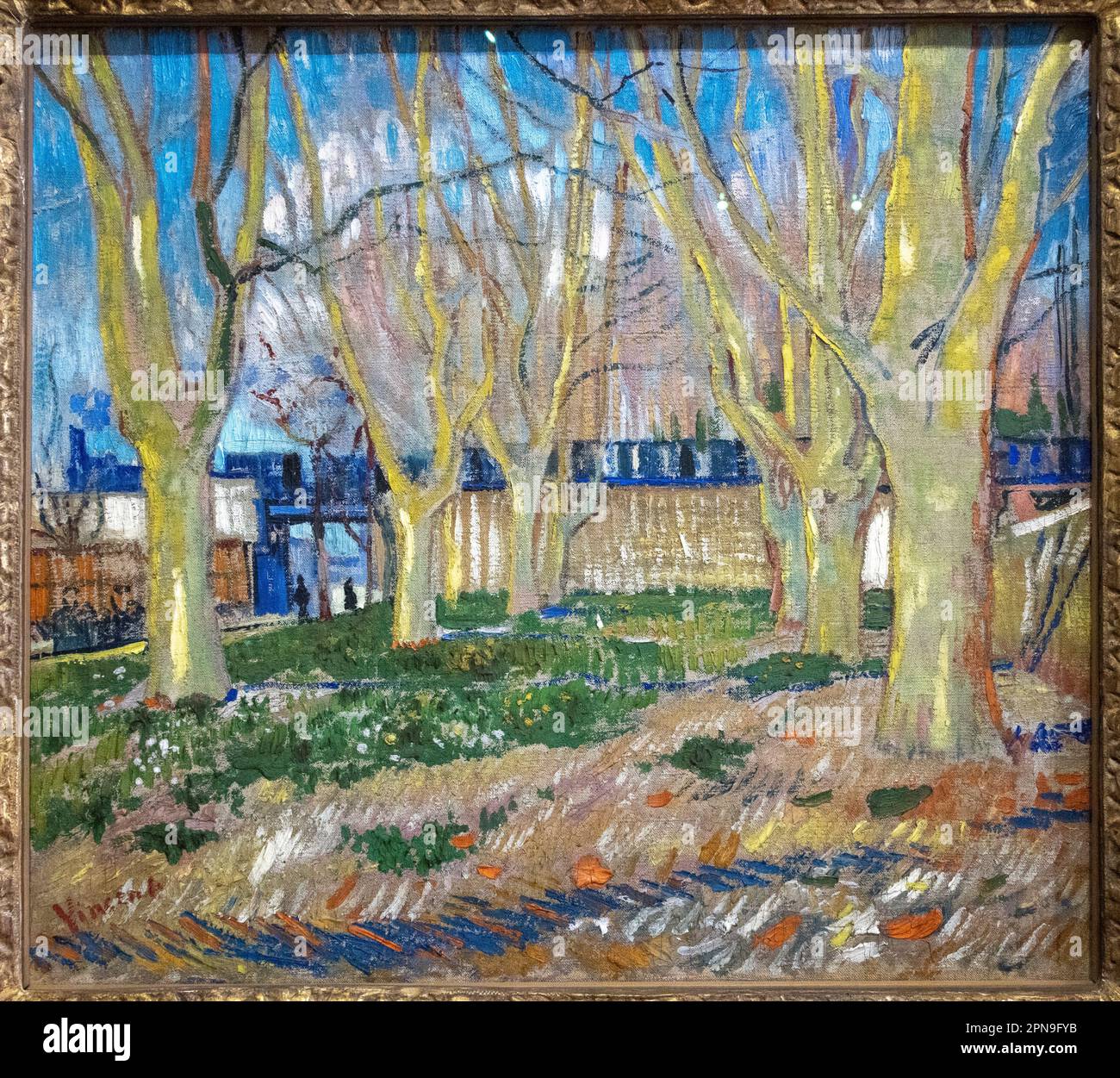 View of the viaduct in Arles, or The Blue Train, 1888, by Van Gogh ...