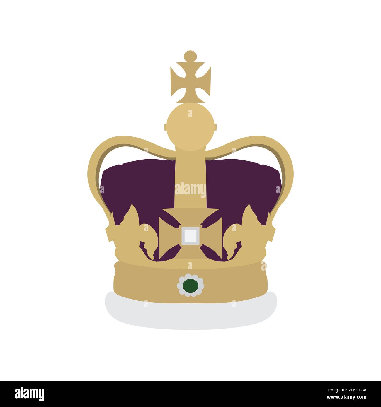 St Edward's Crown simple vector illustration Stock Vector Image & Art ...
