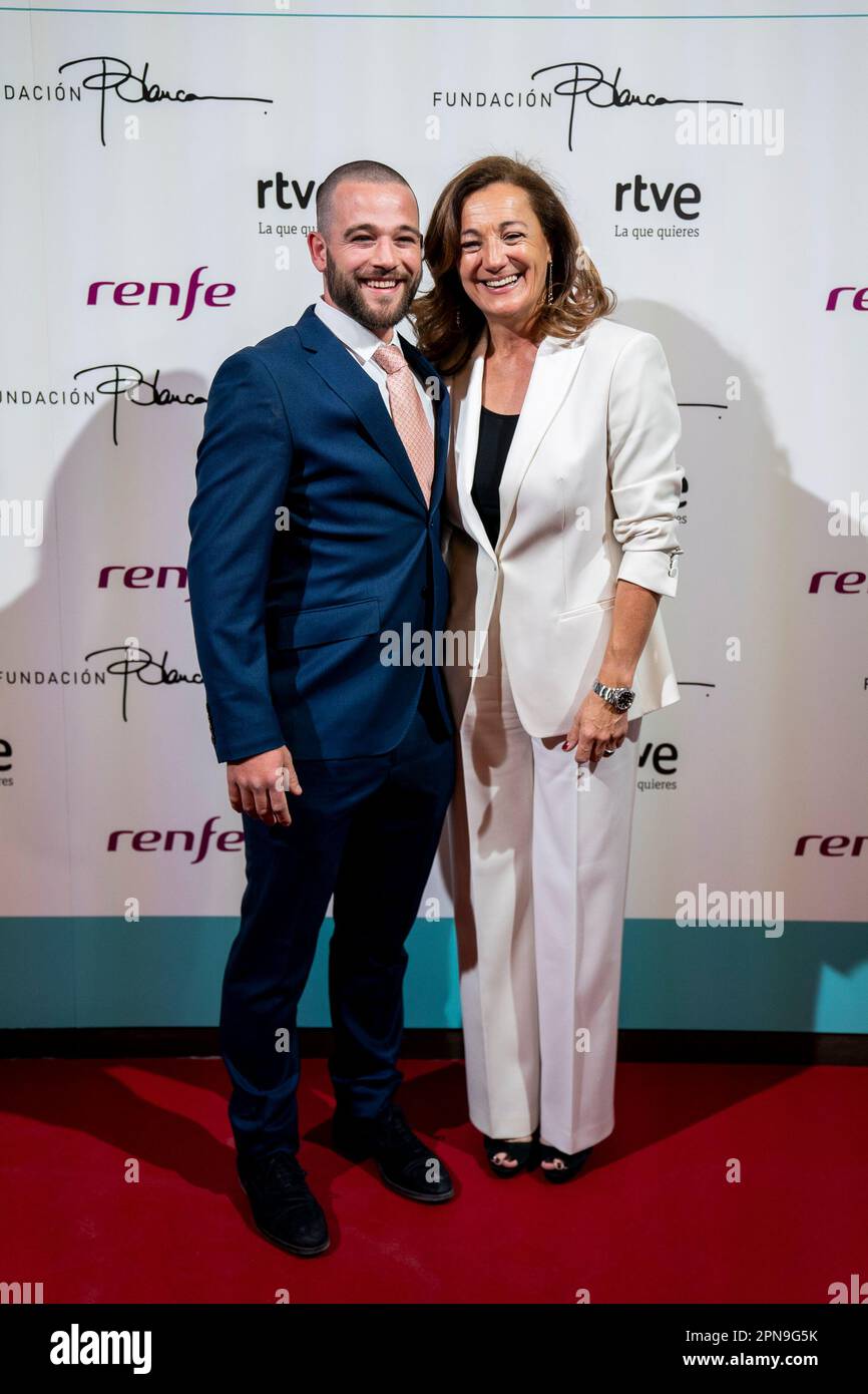 David Fresneda and Lola Fernández Ochoa during the presentation of the ...
