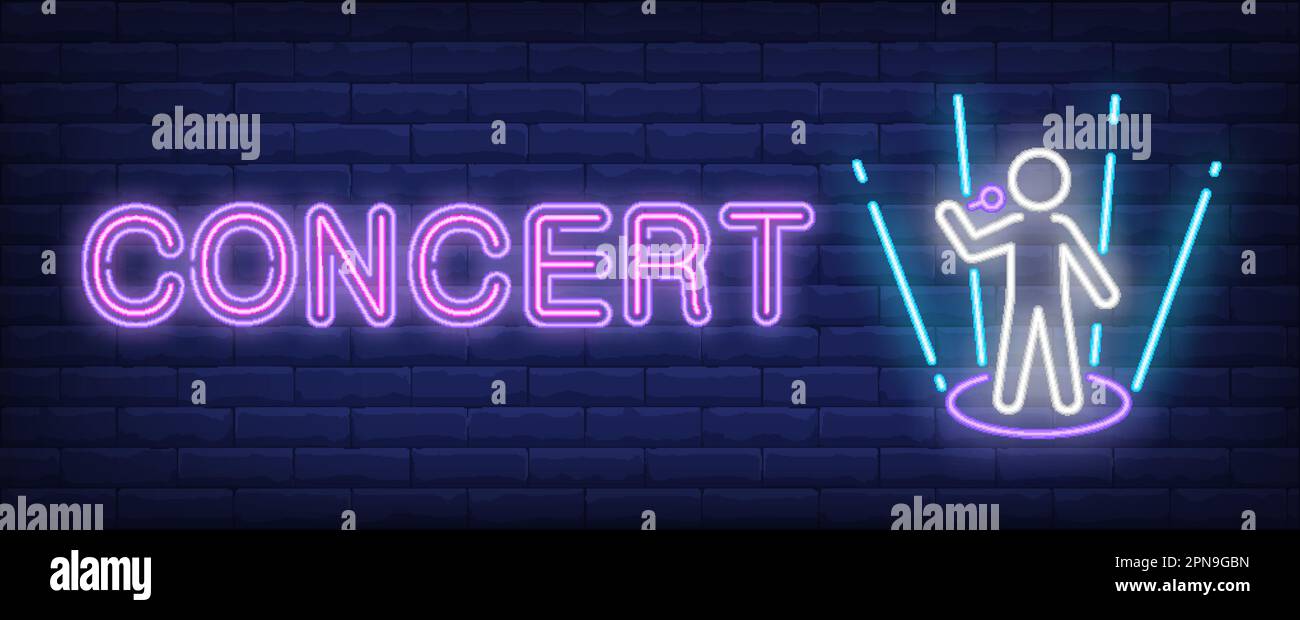 Concert neon sign Stock Vector Image & Art - Alamy