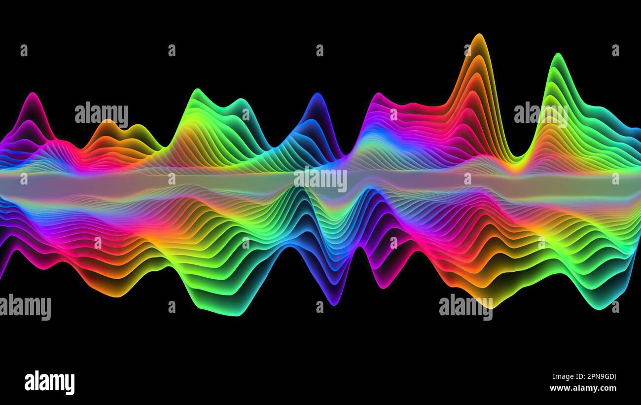 A mesmerizing display of vibrant rainbow colors radiates against a ...