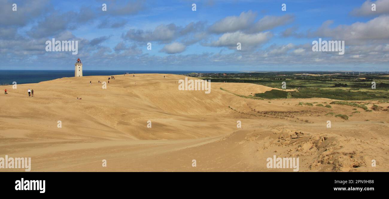 Rubjerg Knude, big sand dune at the west coast of Denmark Stock Photo ...