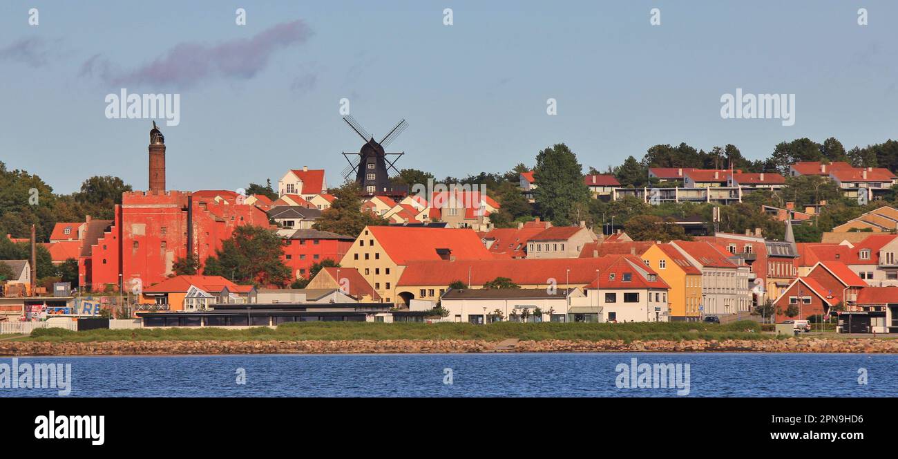 Old windmill and other buildings in Ebeltoft, Denmark Stock Photo - Alamy