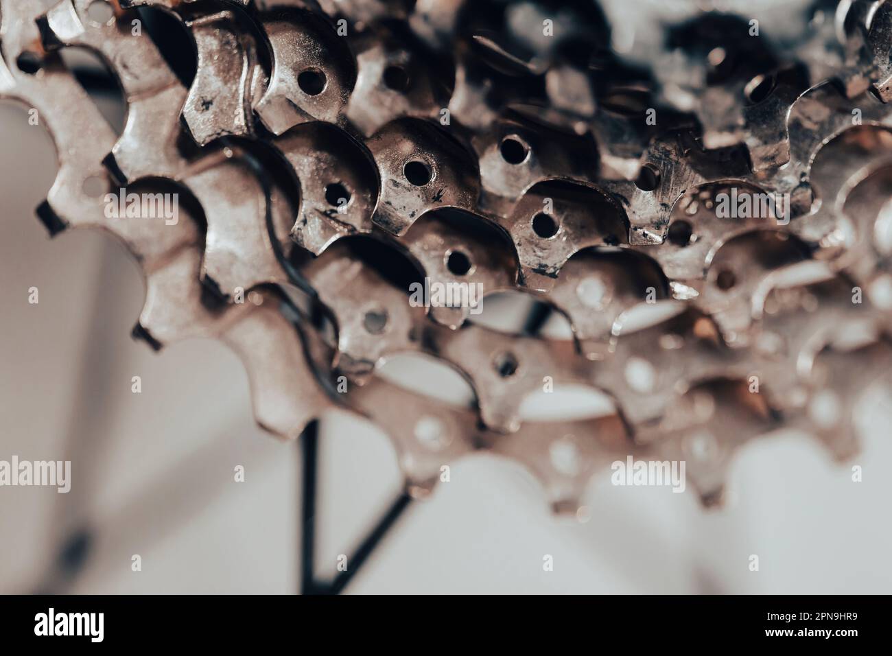 Tooth crown gear transmission on a real bicycle wheel Stock Photo - Alamy