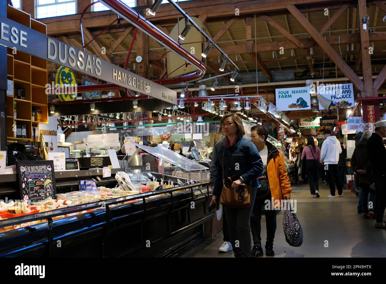 The daily life of sellers and buyers in the covered market many sales ...