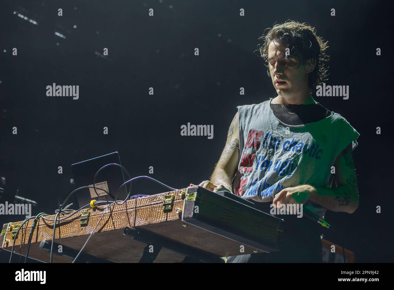 Madison, USA. 16th Apr, 2023. Matt Stephenson of Machine Girl at The ...