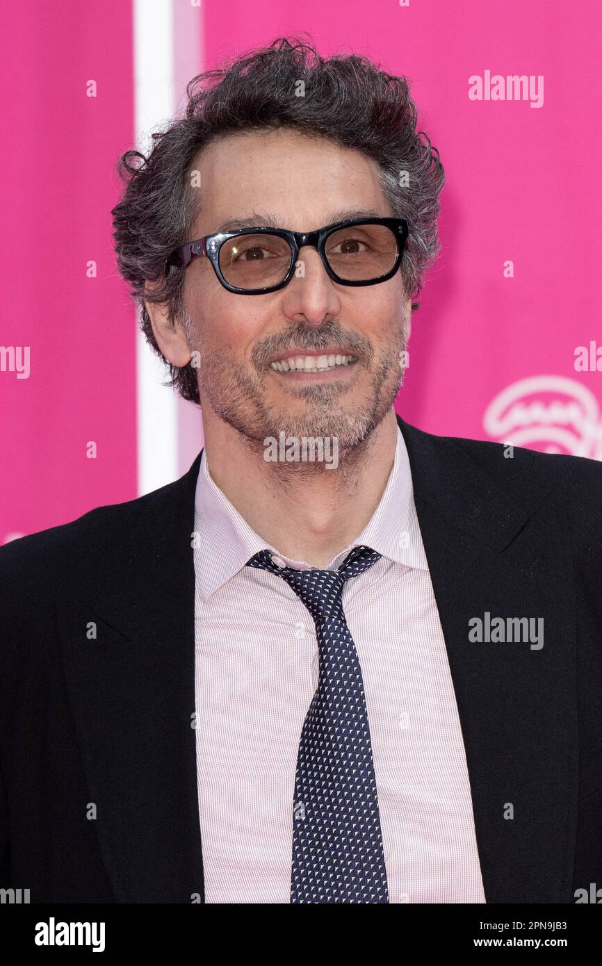 Cannes, France. 17th Apr, 2023. Vincent Elbaz poses on the pink carpet ...