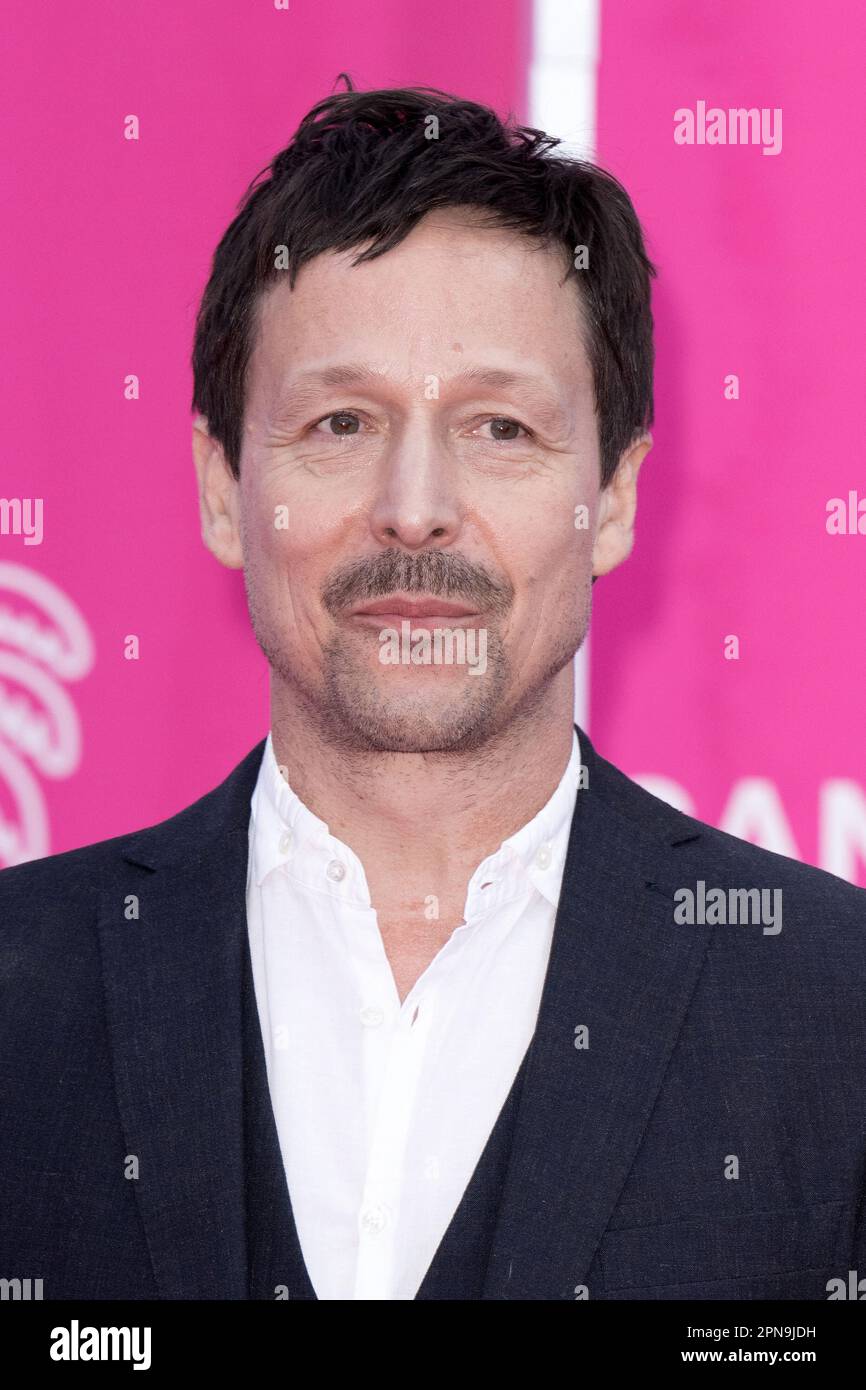 Cannes, France. 17th Apr, 2023. Jaco Bouwer poses on the pink carpet ...