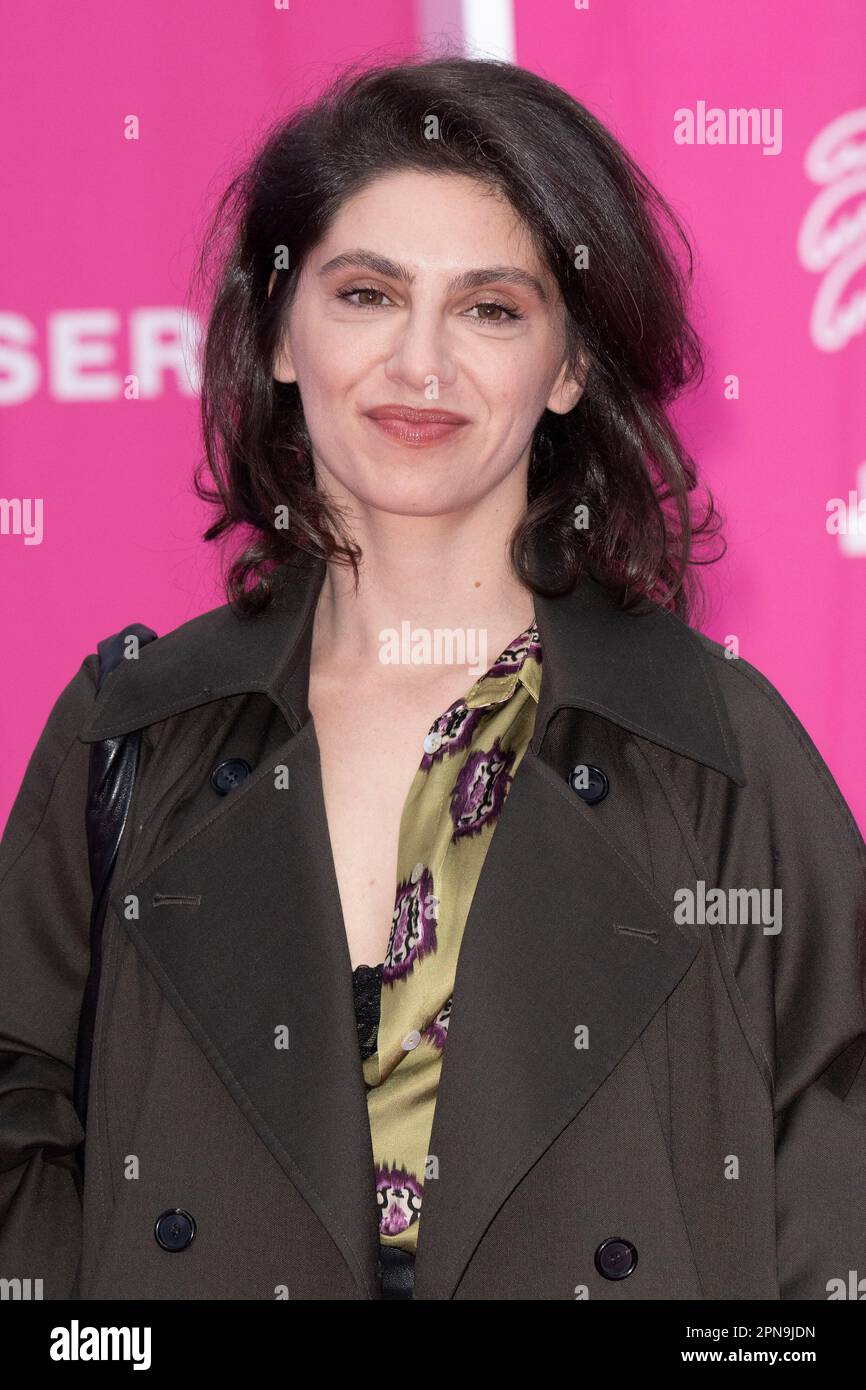 Cannes, France. 17th Apr, 2023. Marina Rollman poses on the pink carpet during the 6th ...
