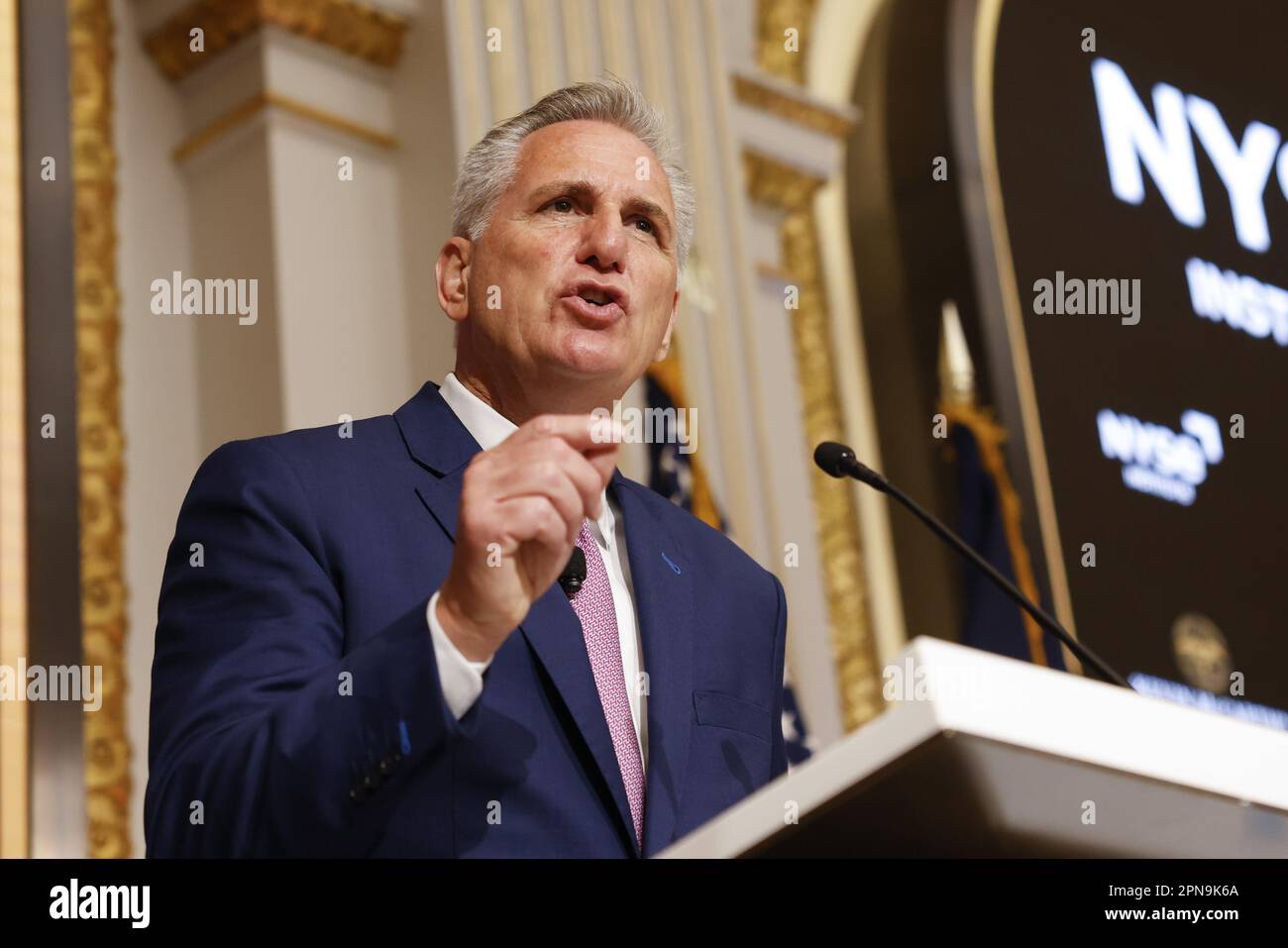 New York, United States. 17th Apr, 2023. Speaker of the House Kevin ...