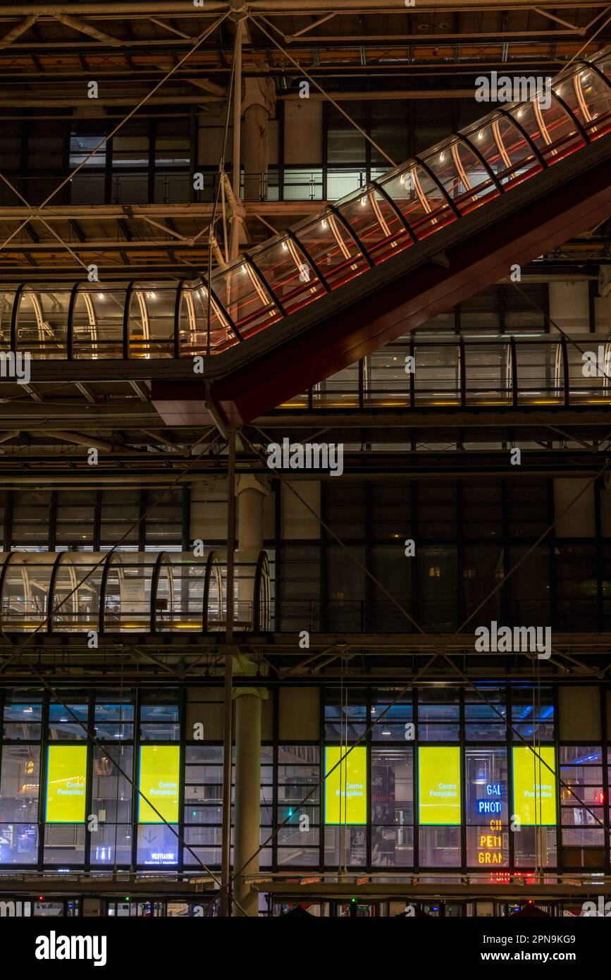 The Pompidou Center, Paris, France at night Stock Photo - Alamy