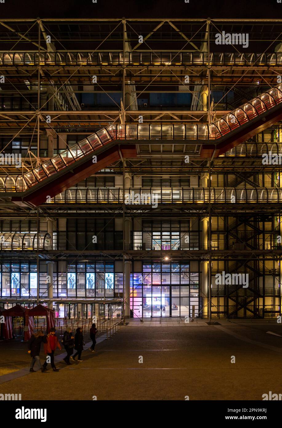 The Pompidou Center, Paris, France at night Stock Photo - Alamy