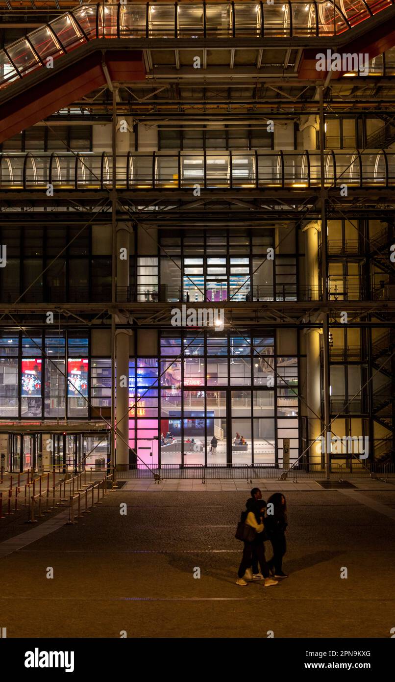 The Pompidou Center, Paris, France at night Stock Photo - Alamy