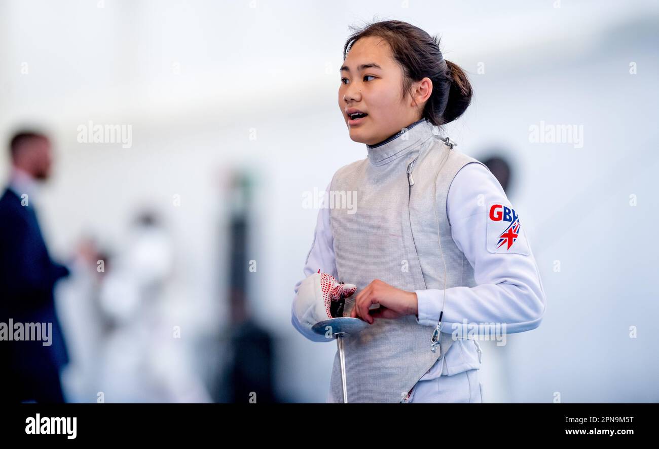London, UK. 15th Apr, 2023. The British Senior Fencing Championships ...