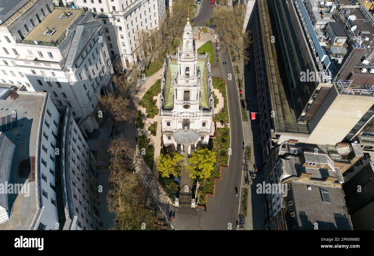 St Mary Le Strand Church, Strand Aldwych, London Northbank, City of ...