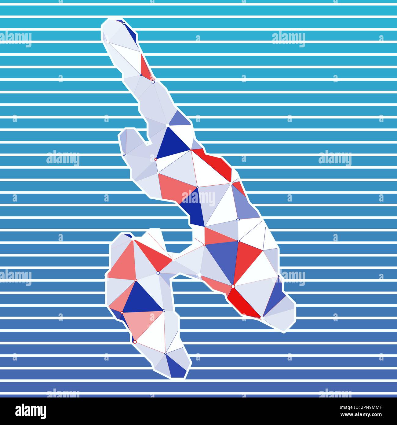 Ko Phi Phi vector illustration. Ko Phi Phi design on gradient stripes ...