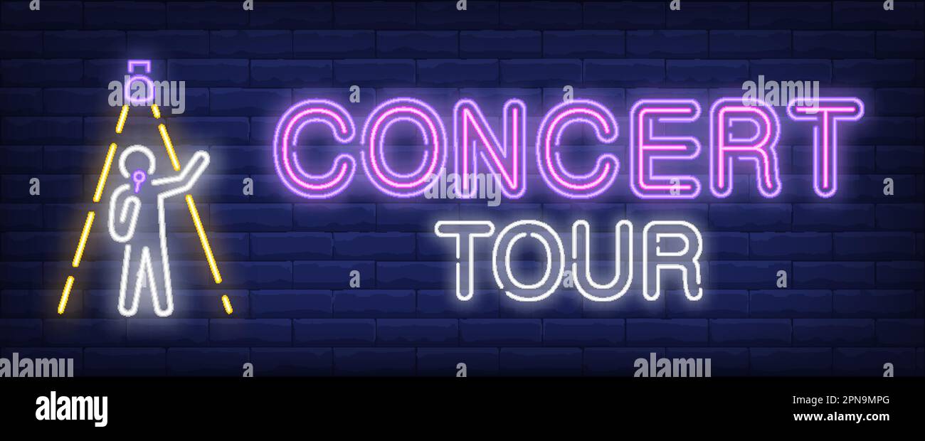 Concert tour neon sign Stock Vector Image & Art - Alamy