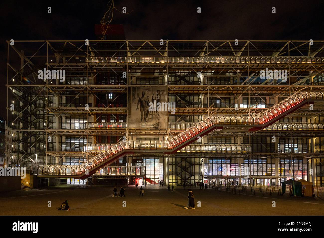 The Pompidou Center, Paris, France at night Stock Photo - Alamy