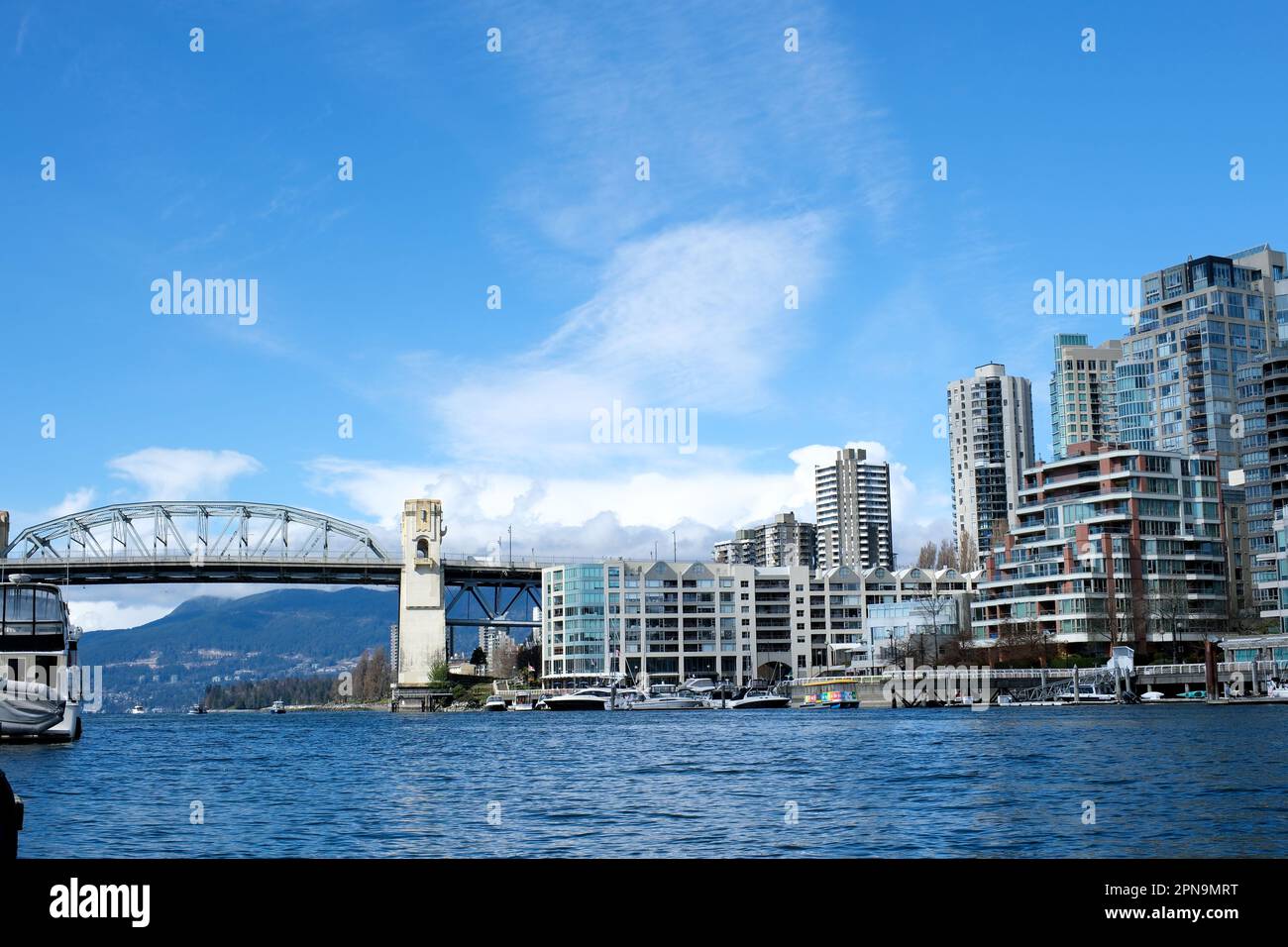 Granville Island peninsula and shopping district in Fairview district ...