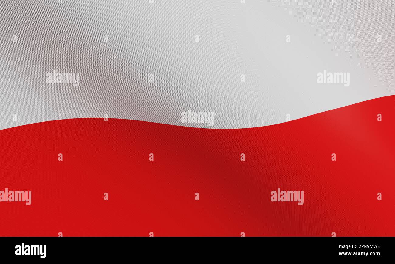 Computer generated high resolution image of polish national flag Stock ...