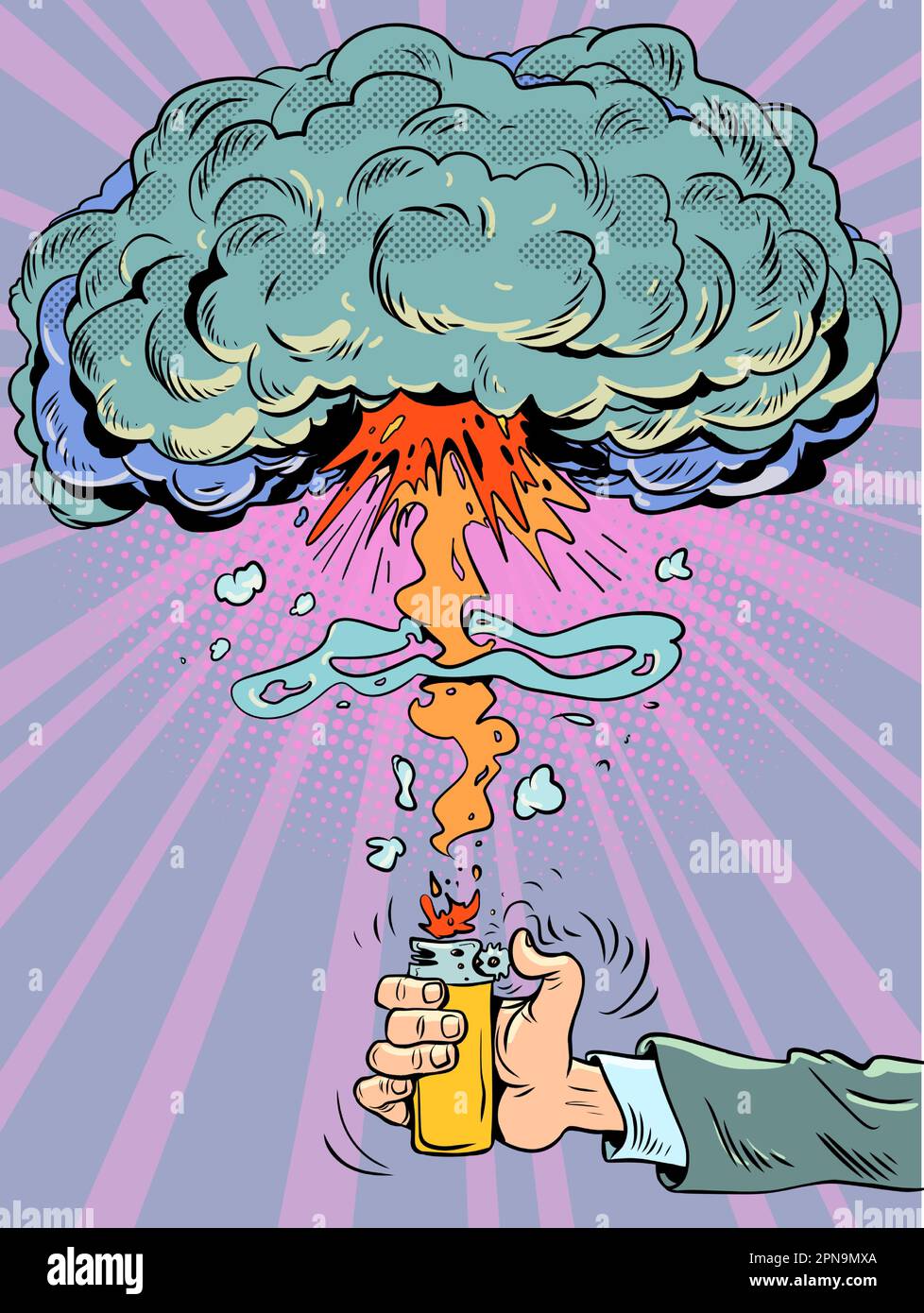 nuclear explosion mushroom Consequences of just one action. High ...