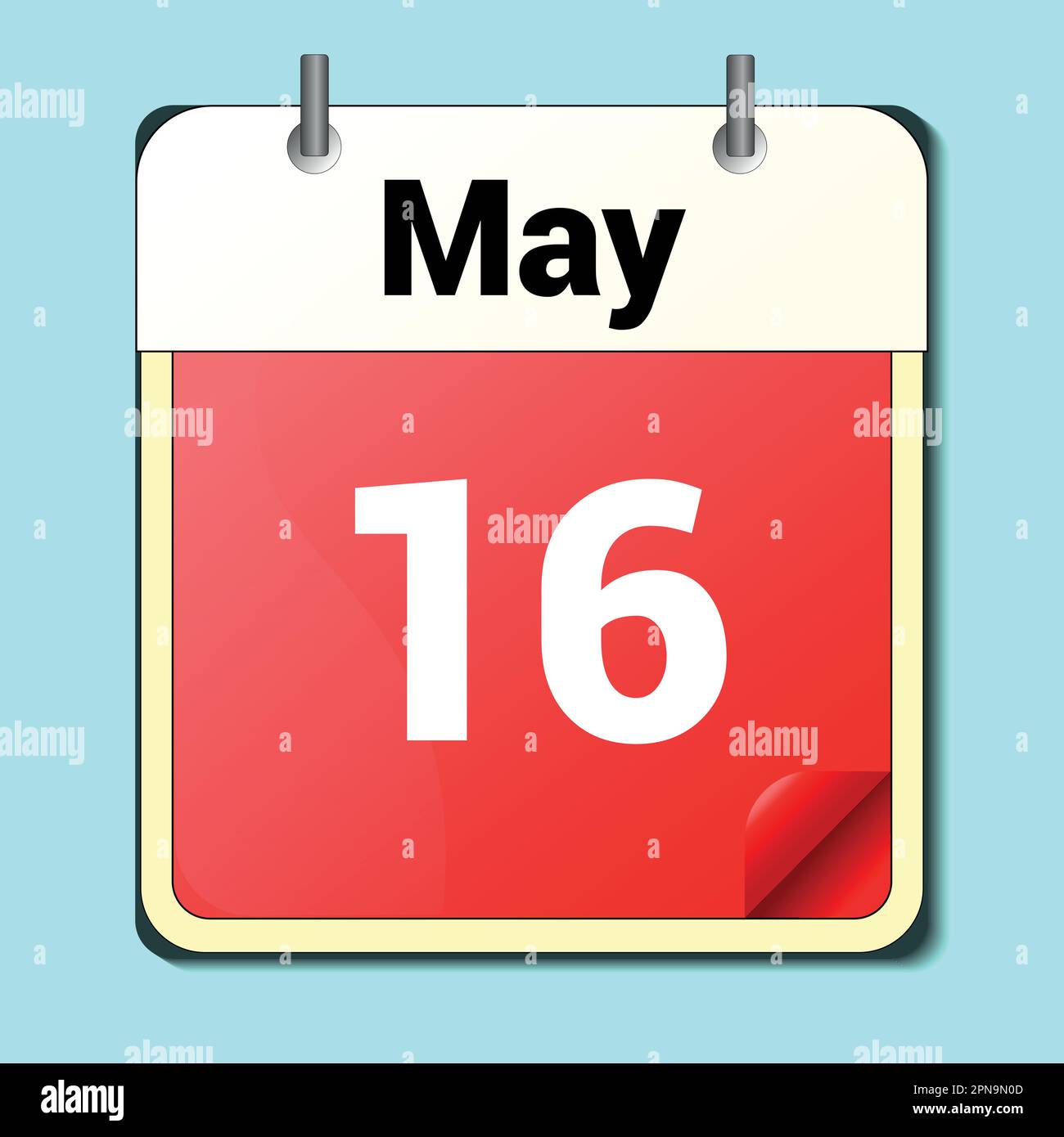 day on the calendar, vector image format, May 16 Stock Vector Image ...