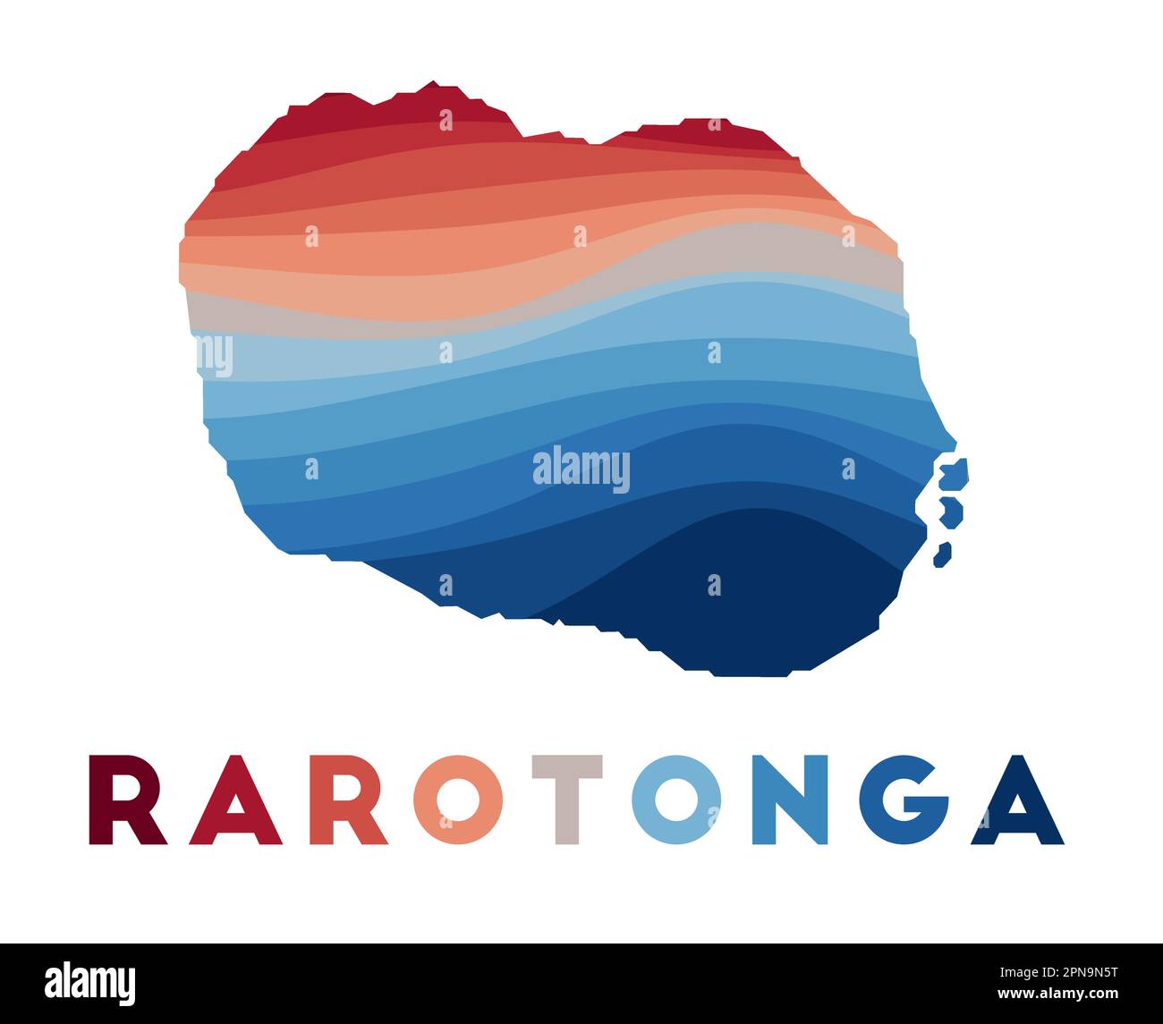 Rarotonga map hi-res stock photography and images - Alamy