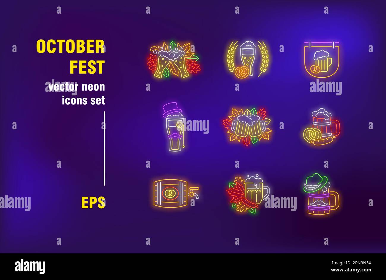 October fest neon signs set Stock Vector Image & Art - Alamy