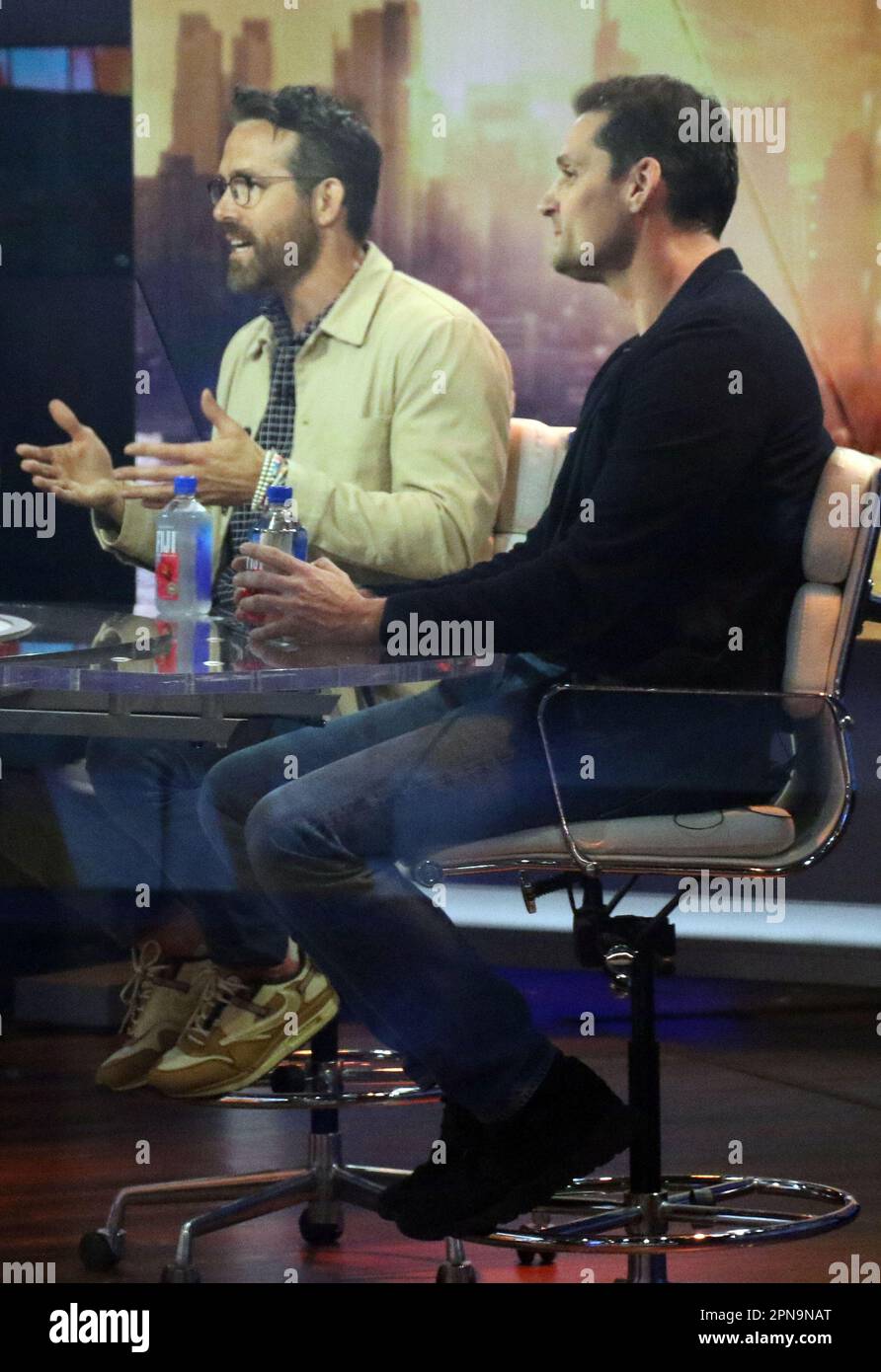 New York, NY, USA. 17th Apr, 2023. Ryan Reynolds and Nuvei CEO Philip ...