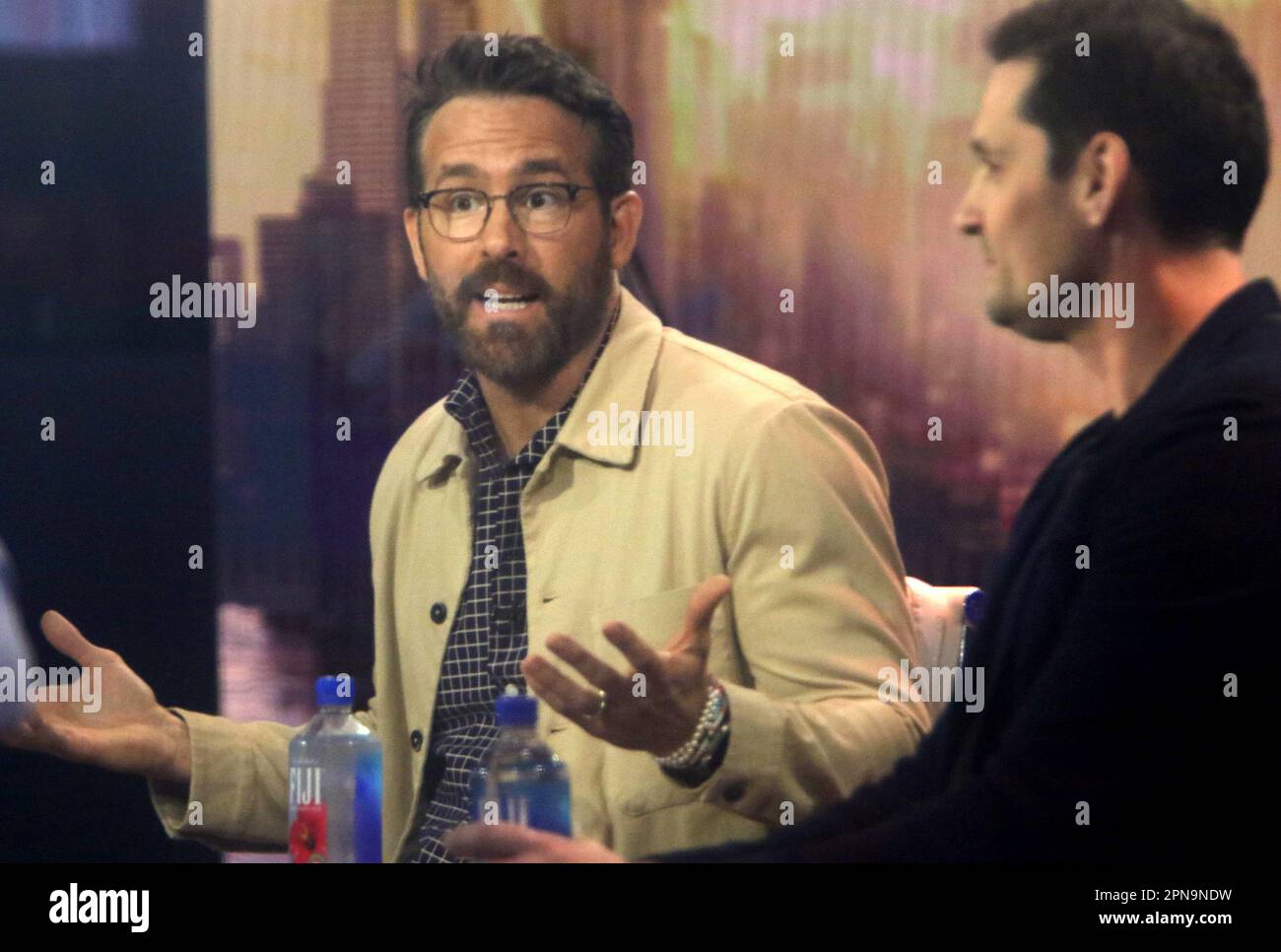 New York, NY, USA. 17th Apr, 2023. Ryan Reynolds and Nuvei CEO Philip ...