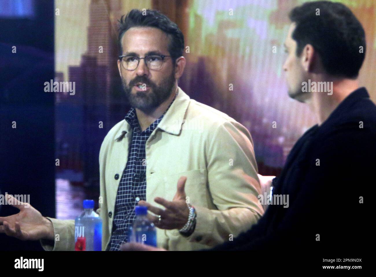 New York, NY, USA. 17th Apr, 2023. Ryan Reynolds and Nuvei CEO Philip ...