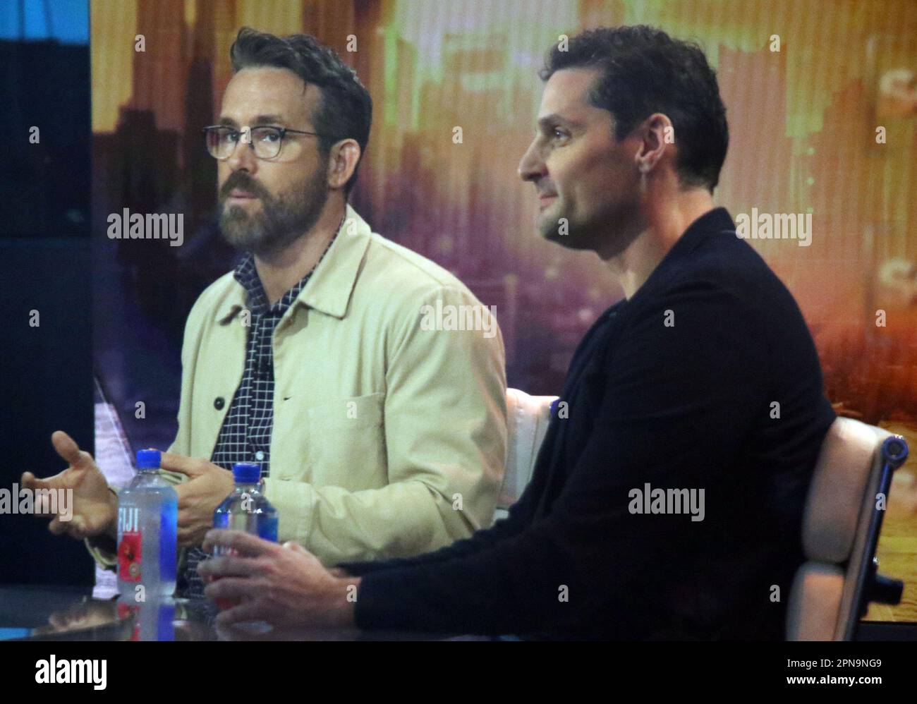 New York, NY, USA. 17th Apr, 2023. Ryan Reynolds and Nuvei CEO Philip ...