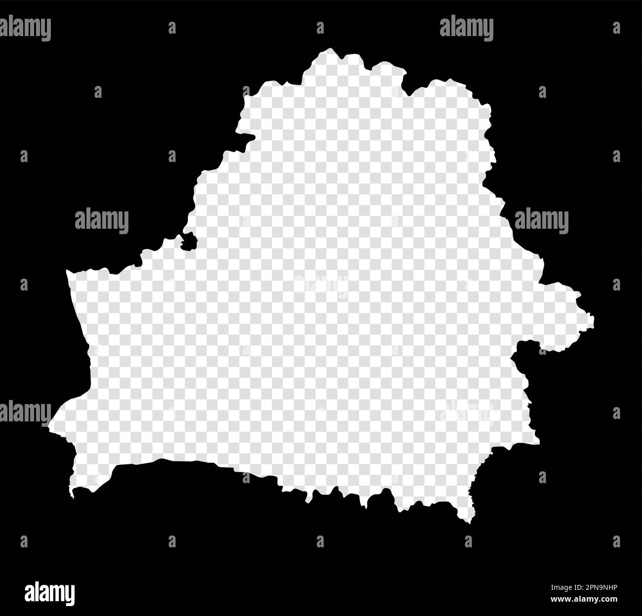 Stencil map of Belarus. Simple and minimal transparent map of Belarus ...