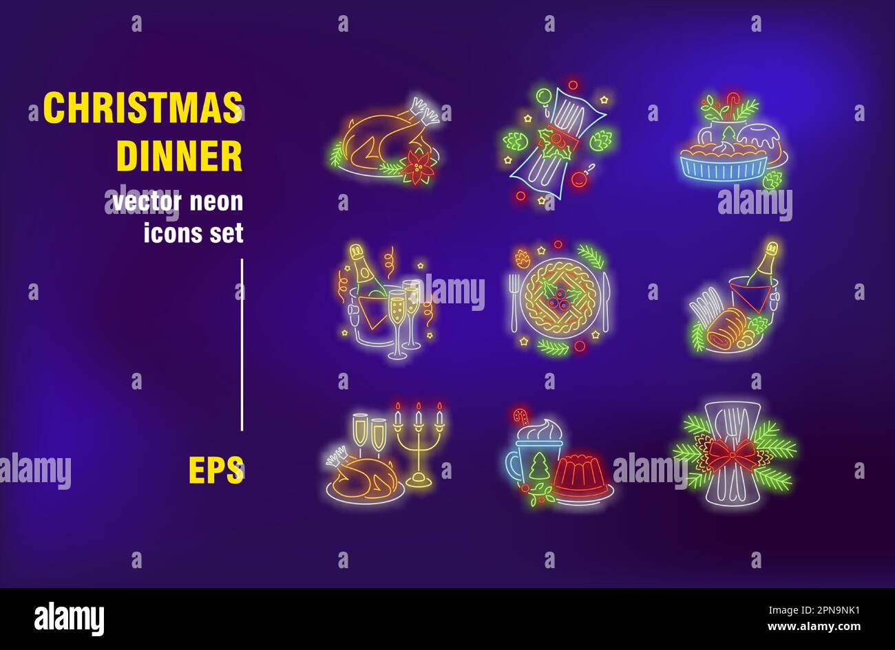 Christmas goose dinner Stock Vector Images - Alamy