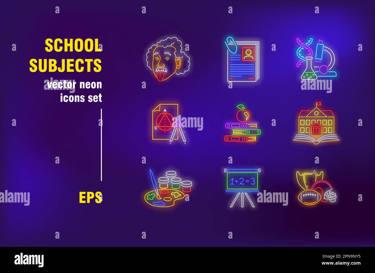 Subjects design element Stock Vector Images - Alamy