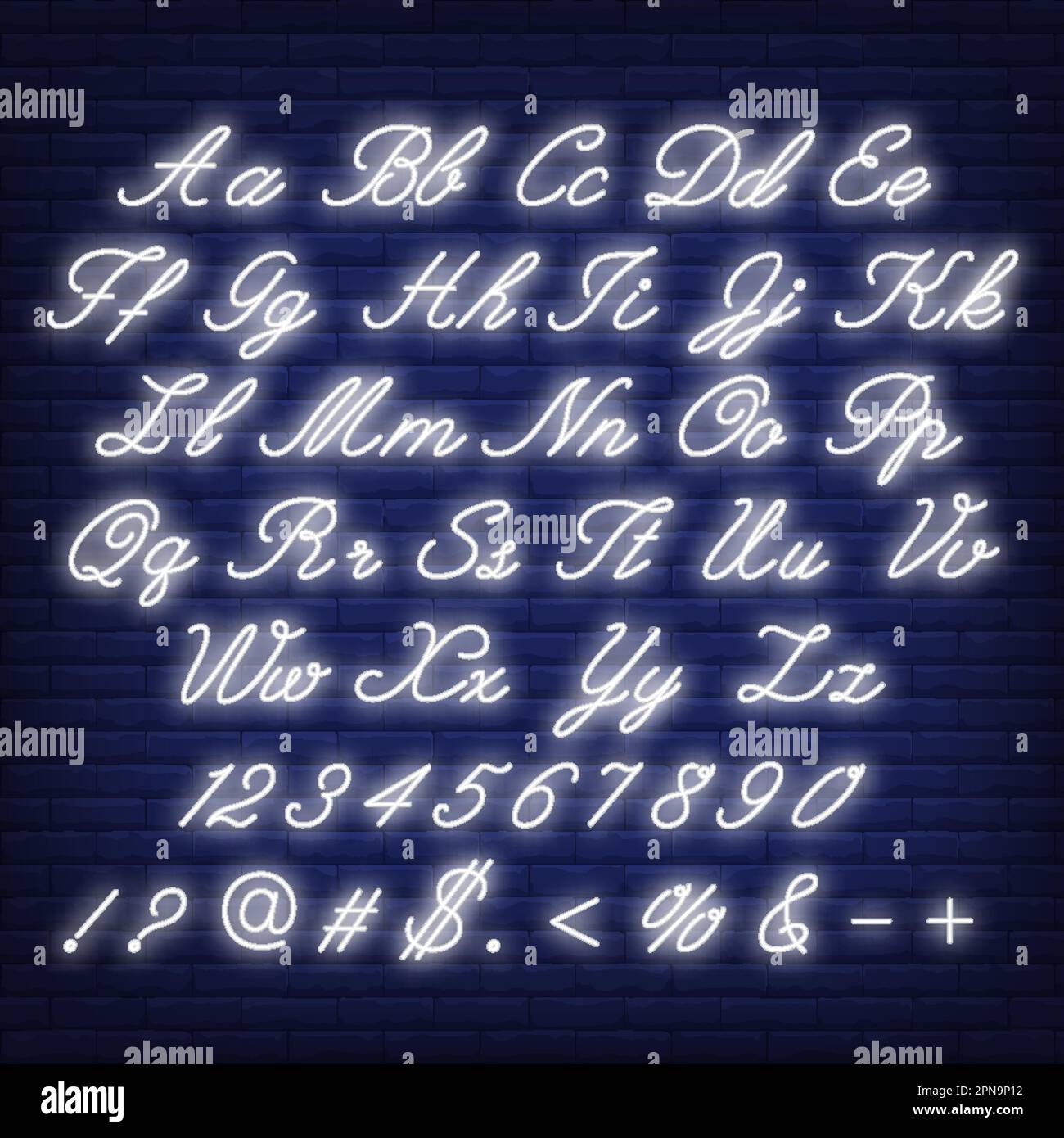 English alphabet neon sign Stock Vector Image & Art - Alamy