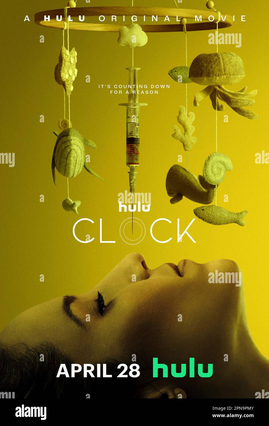 CLOCK, US poster, Dianna Agron, 2023. © Hulu / Courtesy Everett ...