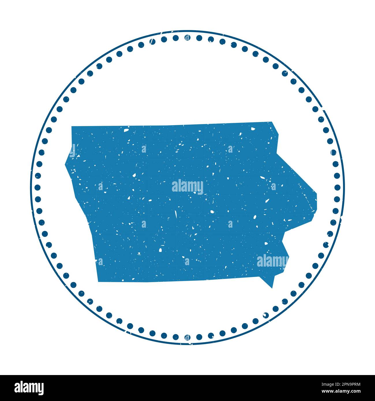 Iowa sticker. Travel rubber stamp with map of US state, vector ...