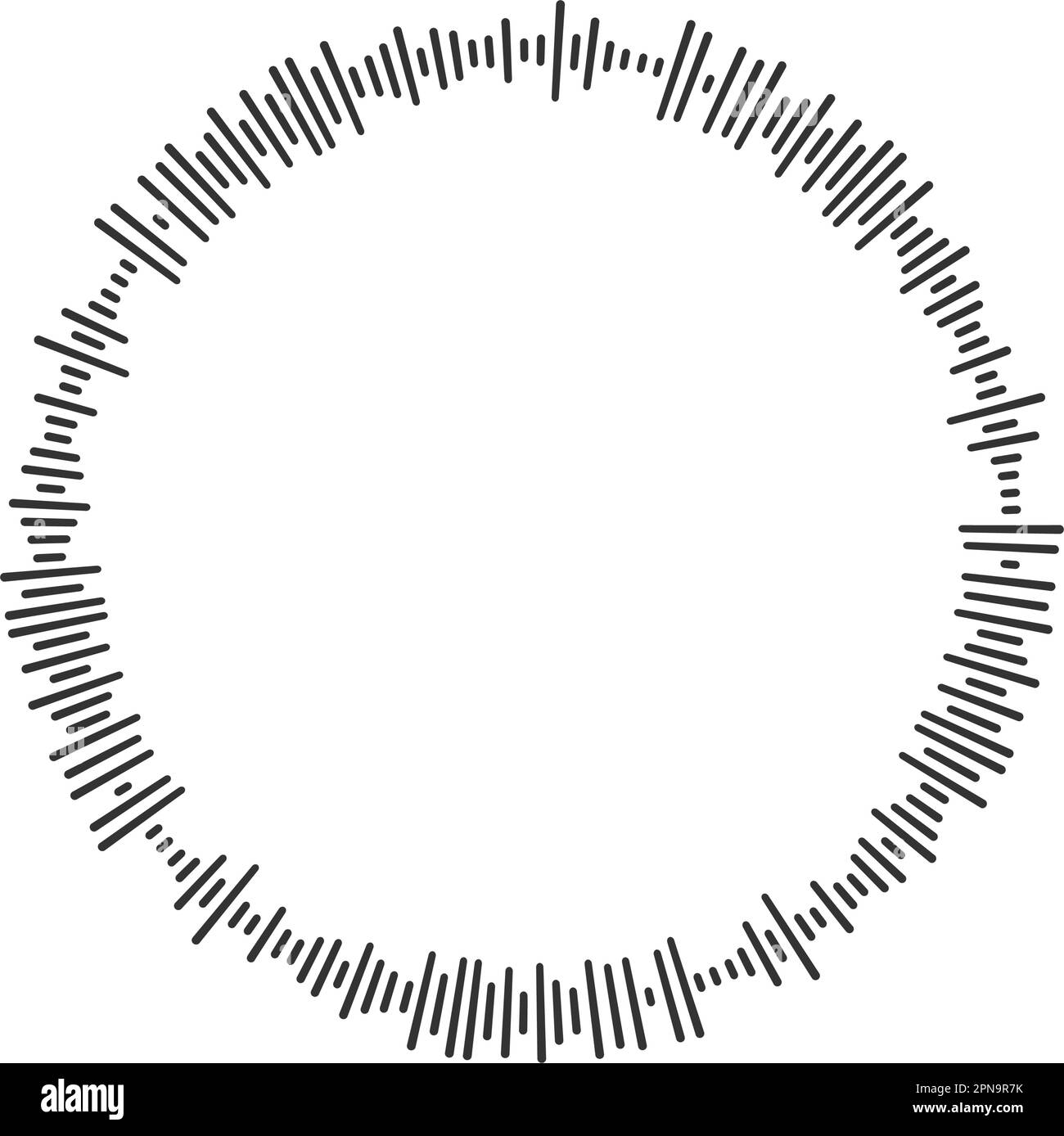 Record wave in ring shape. Circular soundwave sign. Round voice message ...